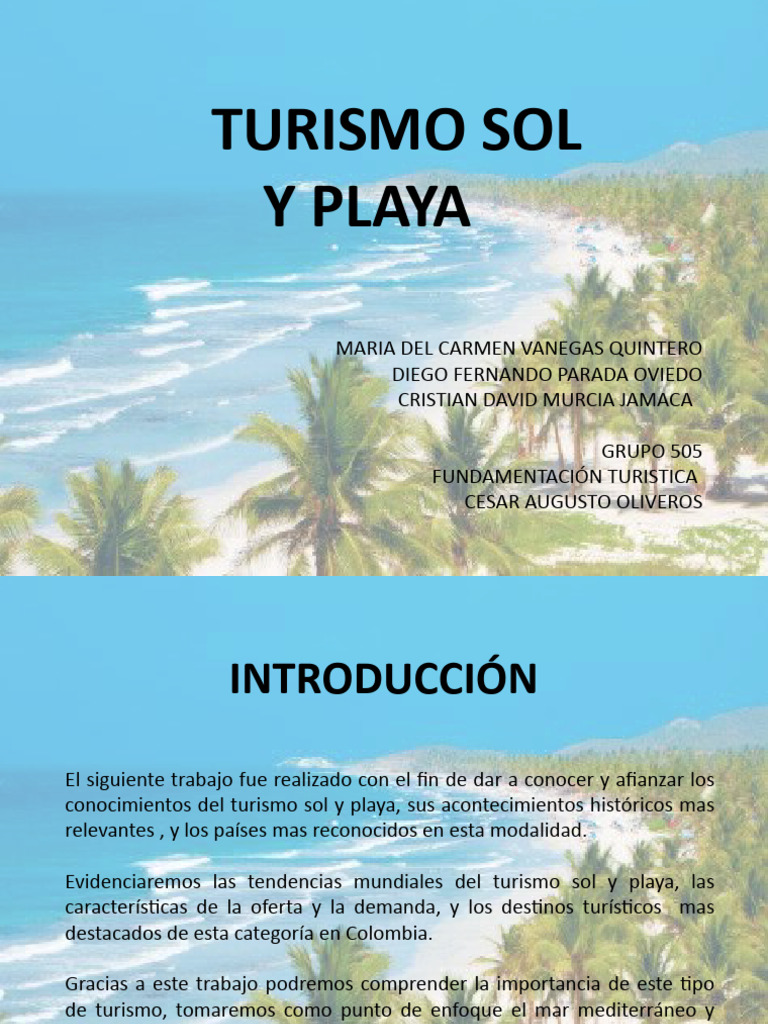 Turismo Sol y Playa: Tendencias y Destinos | PDF | Turismo | Colombia
