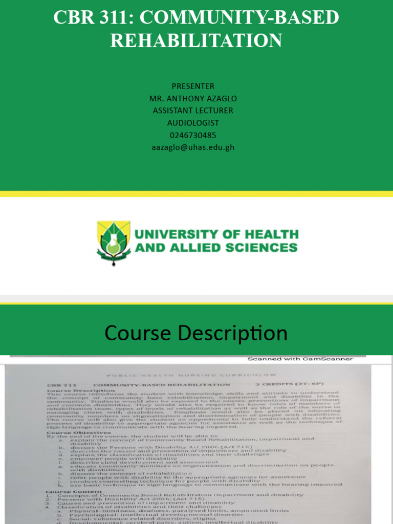 Community Based Rehabilitation-Ntc | PDF | Empowerment | Physical Therapy