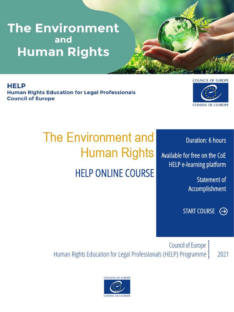 HELP Environment & Human Rights Course Brief (EN) | PDF | Environmental ...