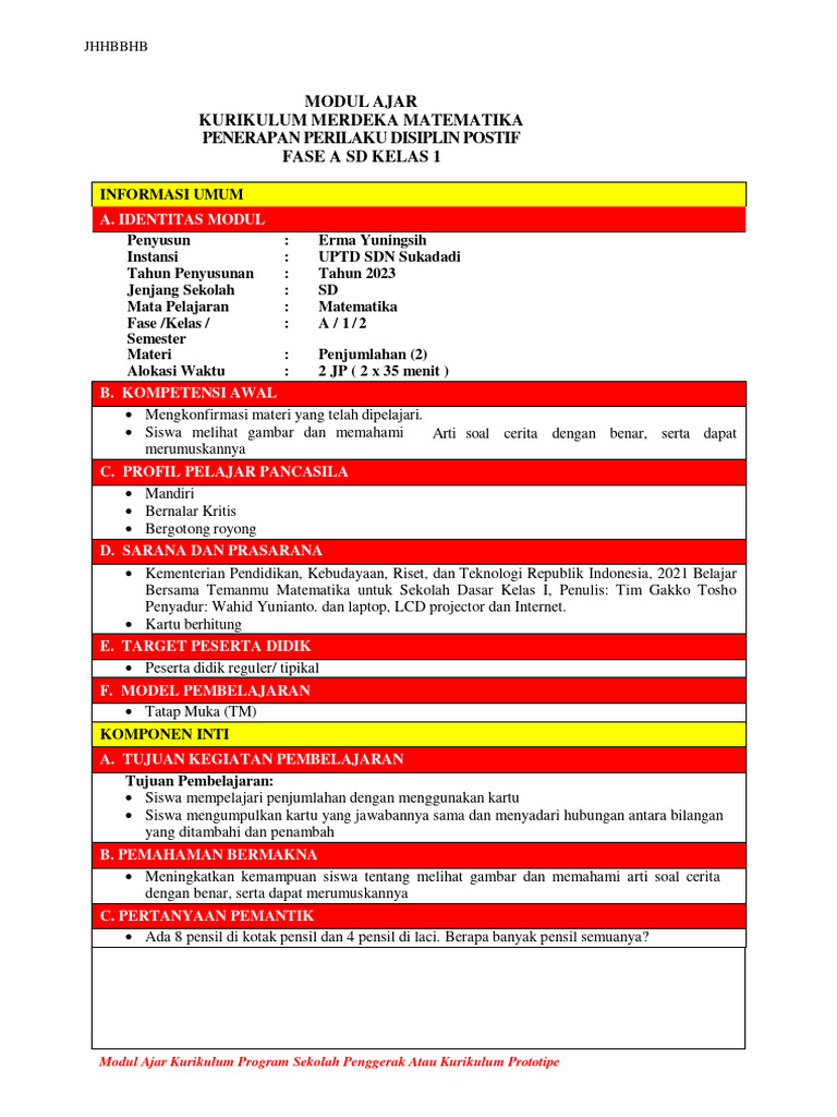 Modul Persiapan Observasi Kelas 1 | PDF | Karier & Perkembangan | Sains & Matematika