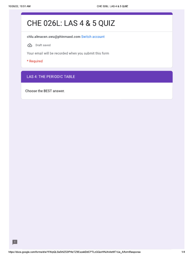LAS 4-5 QUIZ LAB (PART 1) | PDF