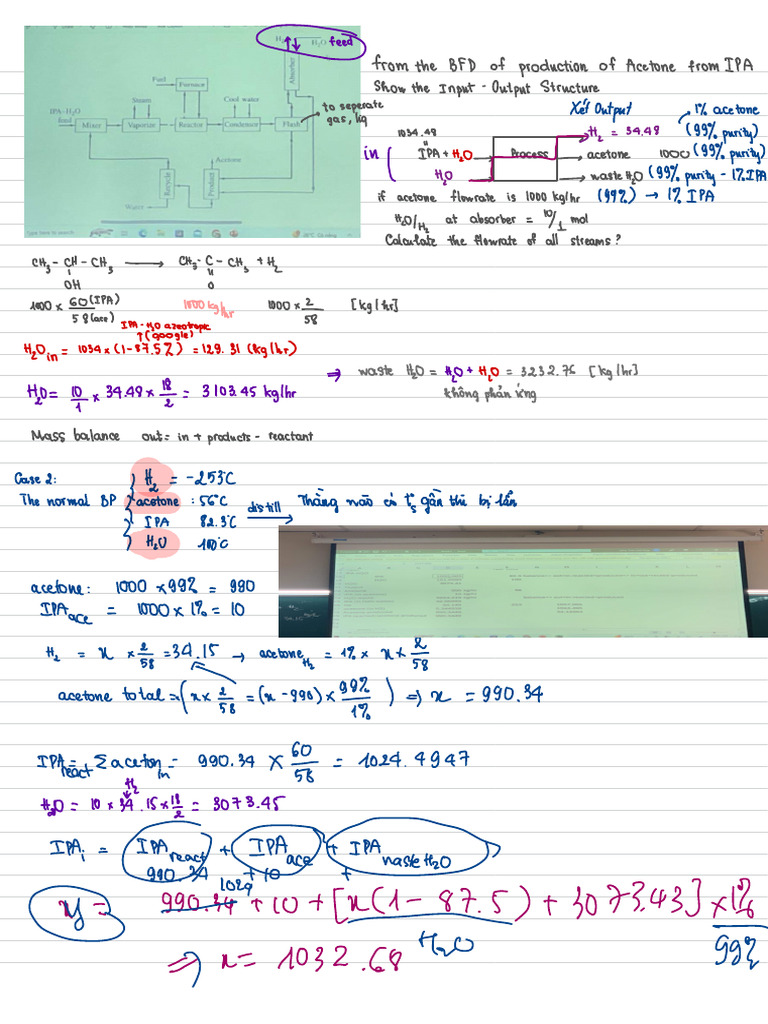 TKHT - Flowrate Bài Giải Problem | PDF | Chemical Process Engineering | Process Engineering