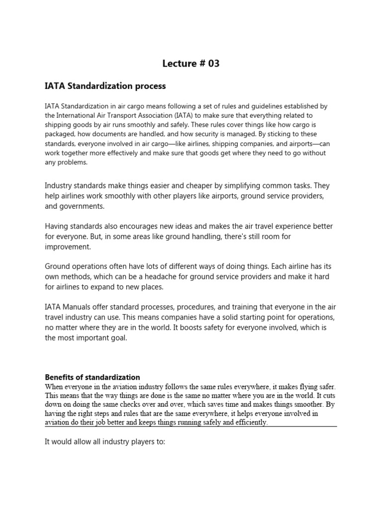 ACLM Lecture 3 | PDF | Cargo | Freight Transport