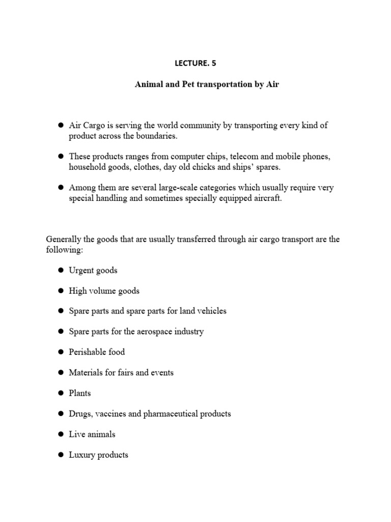 ACLM Lecture 5 | PDF | Pet | Zoology