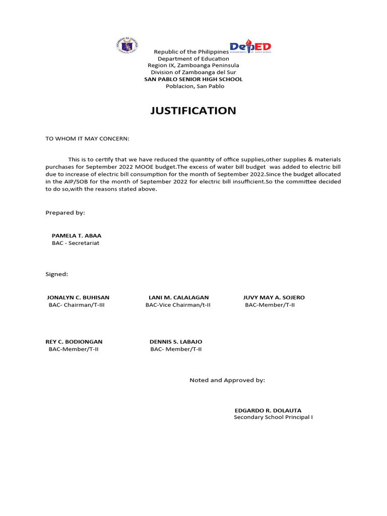 Justification PSDBM 2019 | PDF | Economies
