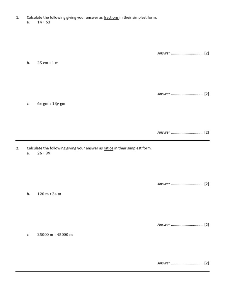 Grade 06 Term 1 Math D Exam Pdf Ratio Division Mathematics