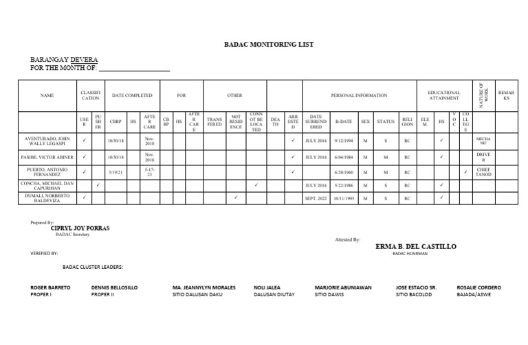 Badac Monitoring Devera | PDF