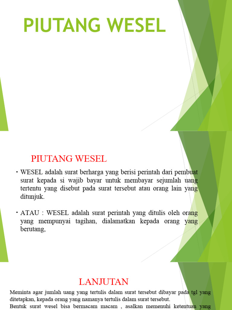 11 Piutang Wesel | PDF