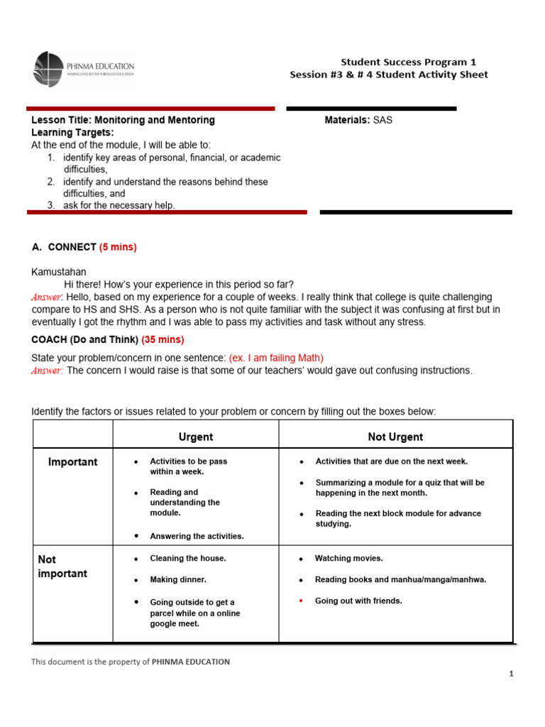 SESSION#3-4 (SAS Monitoring and Mentoring SY 22-23 Yr1) PDF | PDF | Behavior Modification ...
