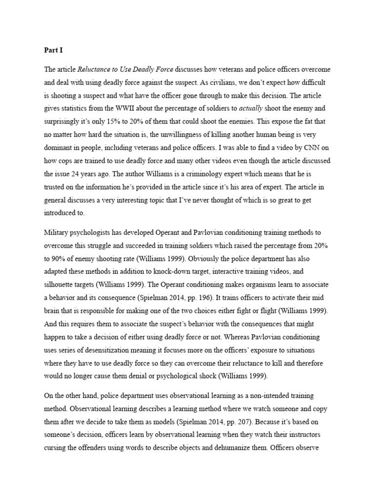 Engagement - Use of Force | PDF | Psychology | Behavioural Sciences