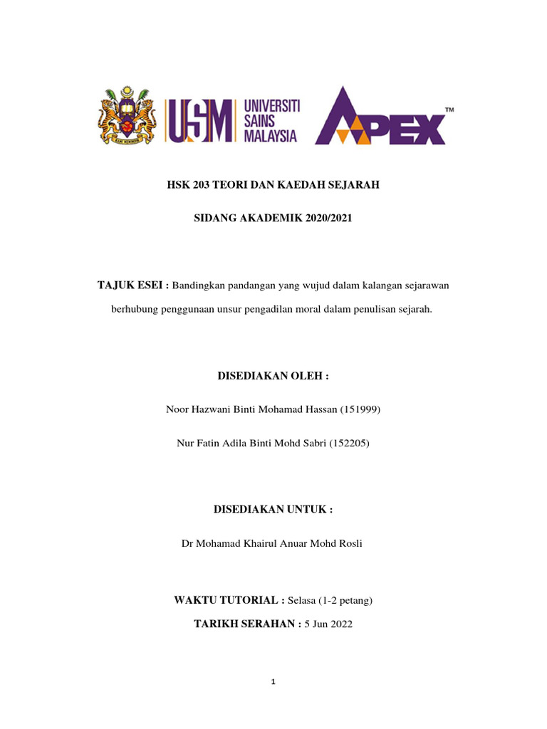 Esei Tutorial HSK203 (Soalan 3) | PDF