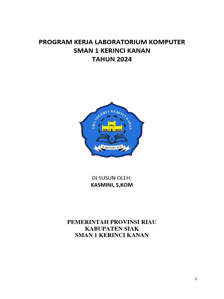 Program Kerja Laboratorium Komputer | PDF