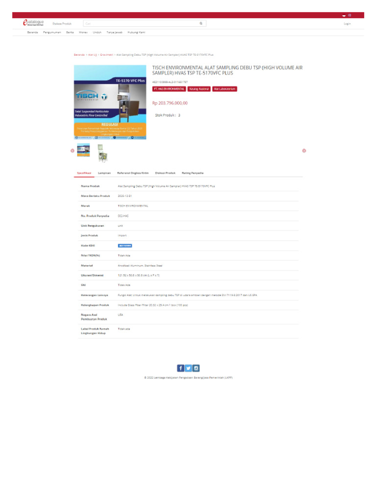 High Volume Air Sampler (HVS) | PDF