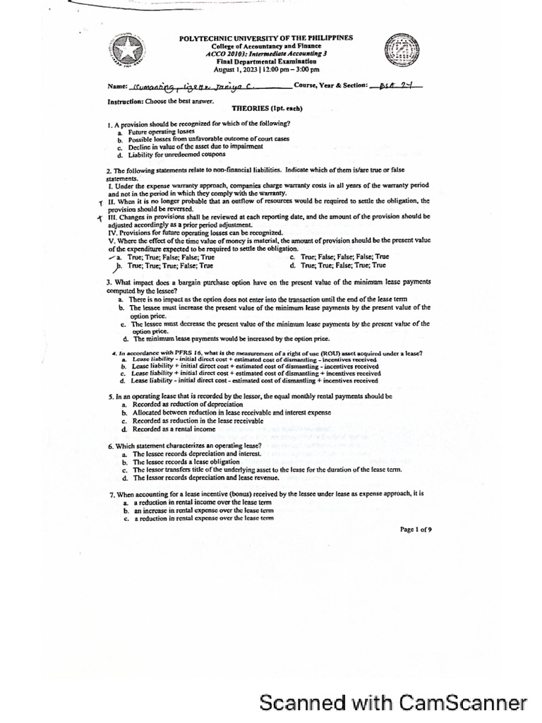 Final INTACC 3 | PDF