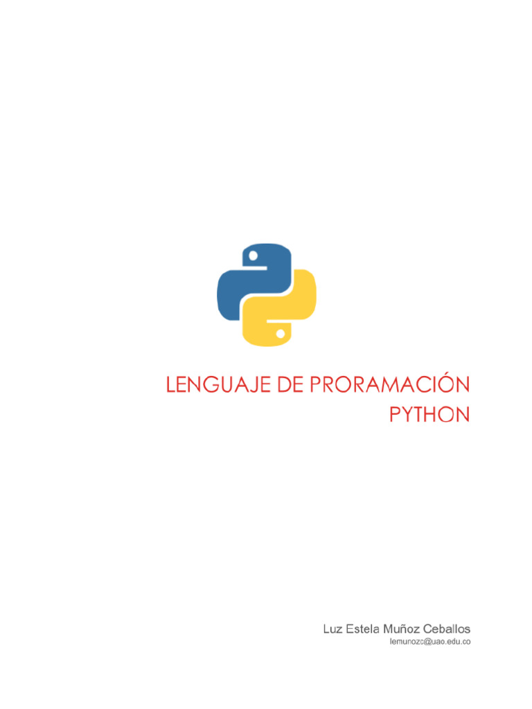 Introducción - Python V2 | PDF | Python (lenguaje de programación) | Lenguaje de programación