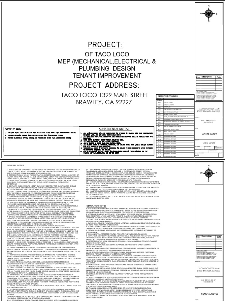 Complete Updated Drawings Set . | PDF | Waste | Demolition