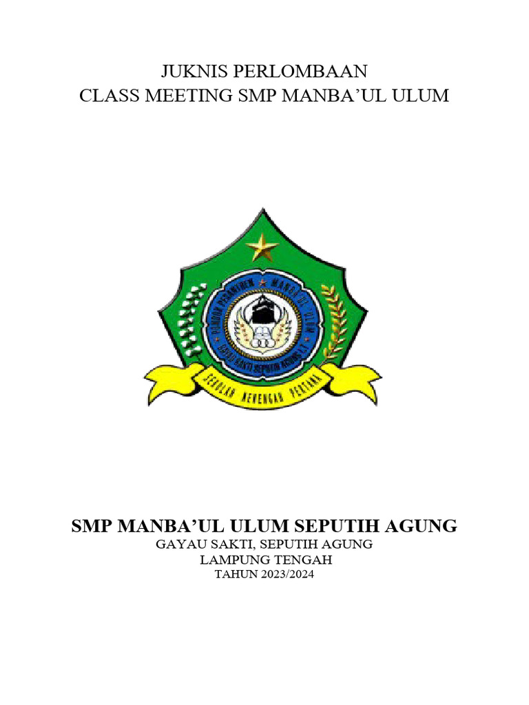 Juknis Perlombaan Class Meeting SMP | PDF