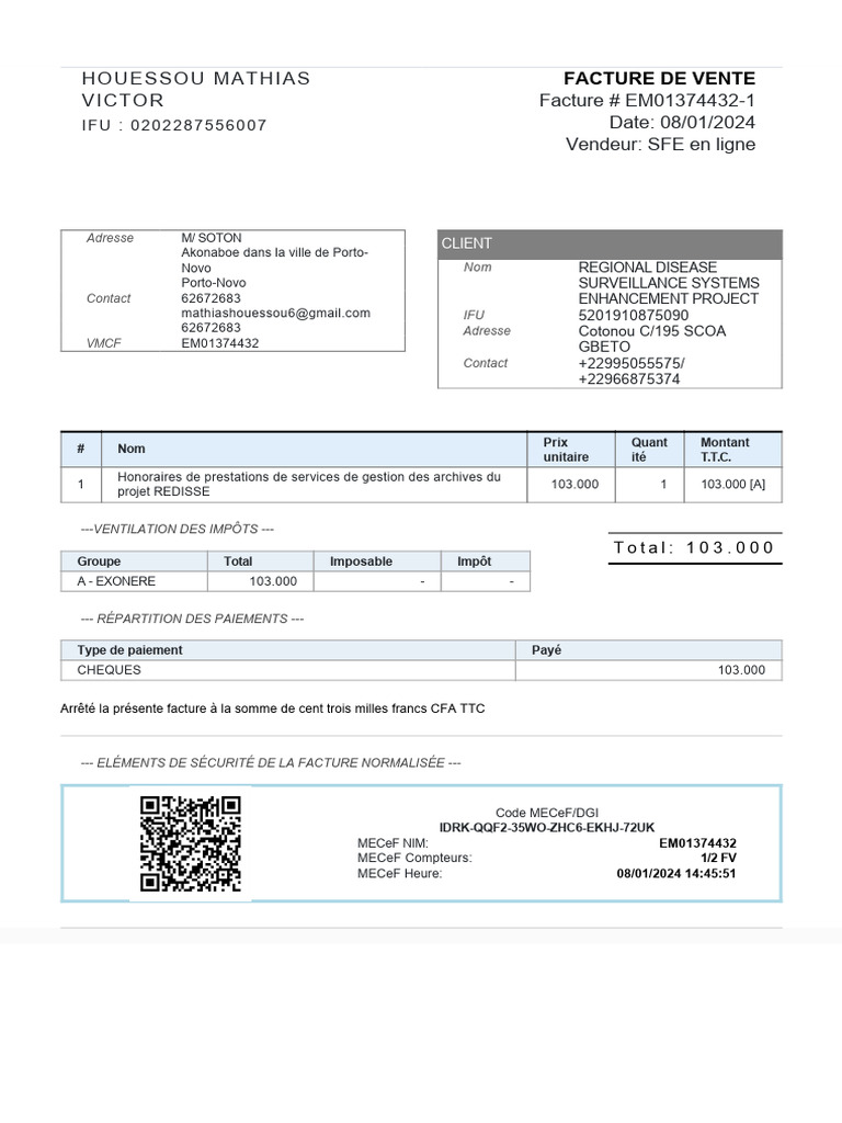 Facture Proforma EM01374432-1 | PDF
