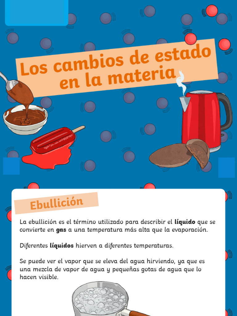 Powerpoint Los Cambios de Estado en La Materia | PDF