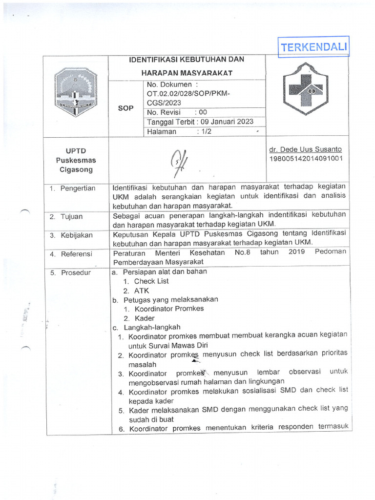 2. SOP Identifikasi Harbut | PDF