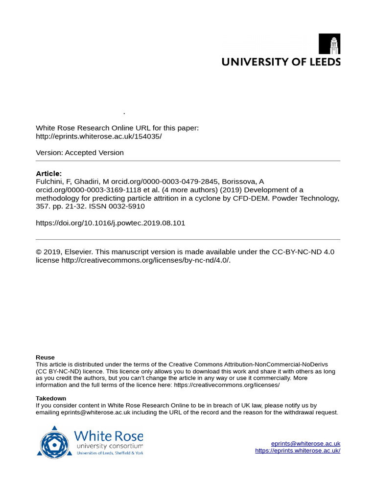 Predicting Cyclone Particle Attrition | PDF | Wear | Particle Size ...