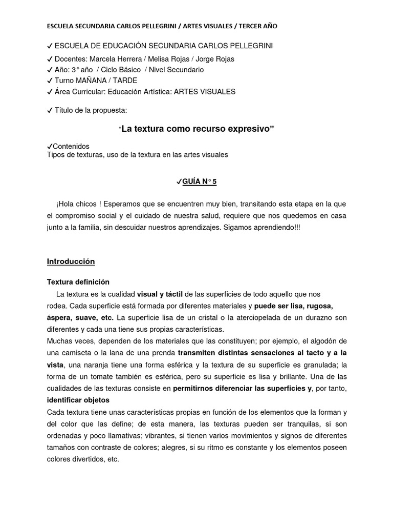 3° Año - Artes Visuales - Guía5 | PDF | Pinturas