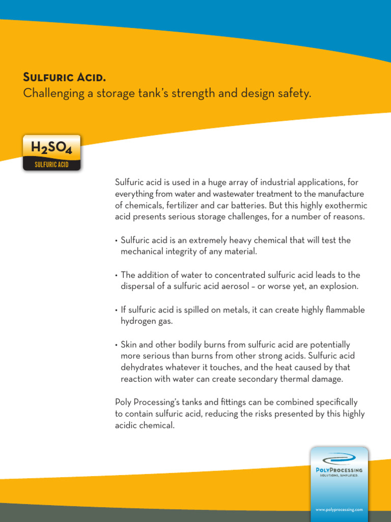 Sulfuric Acid H2SO4 System | PDF | Sulfuric Acid | Acid