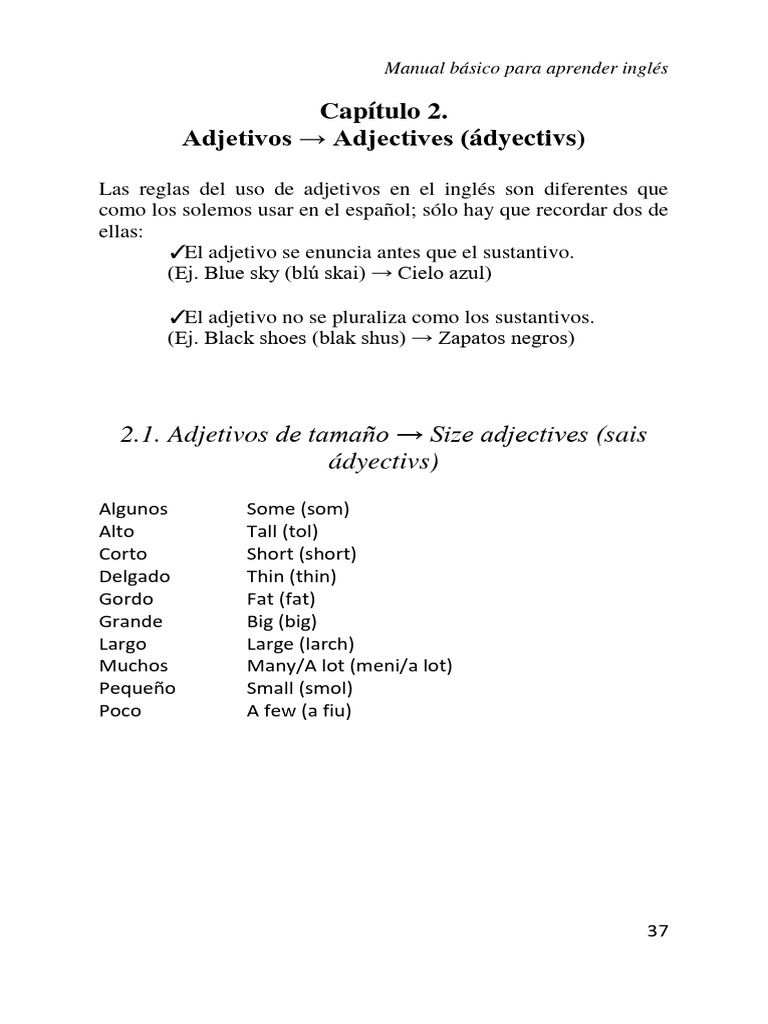 Adjetivos Clase Y Guia Pdf Lingüística Morfología