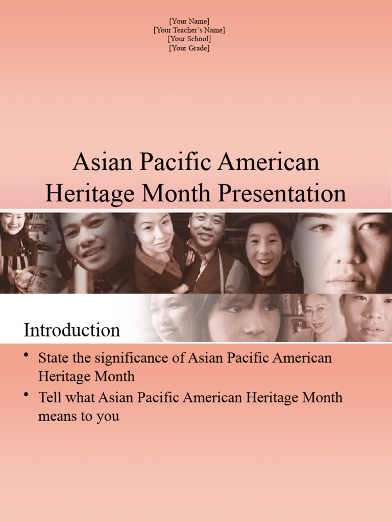 Asian Pacific American Heritage Month Presentation | PDF | Travel