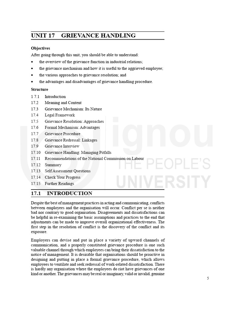 Https:/egyankosh Ac In/bitstream/123456789/70983/1/unit-17 PDF | PDF | Employment | Arbitration