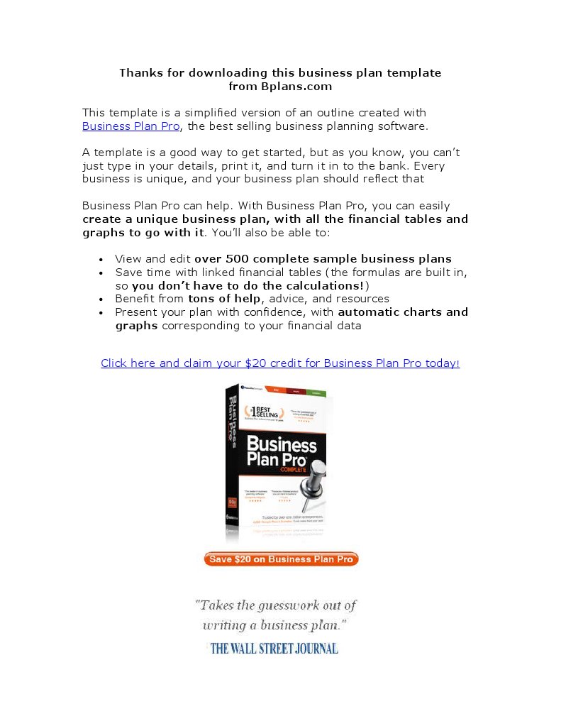 Business Plan Template Overview | PDF | Expense | Euro