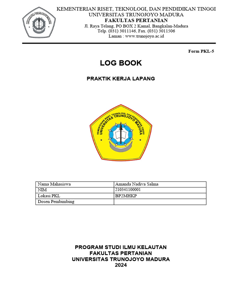 Form PKL 5 Log Book | PDF