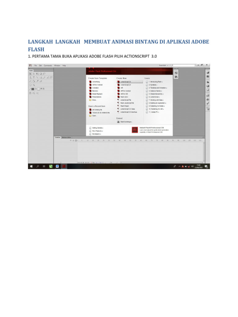 Membuat Animasi Bintang di Adobe Flash | PDF