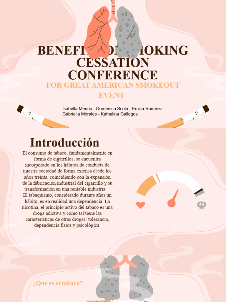 Benefits of Smoking Cessation Conference For Great American Smokeout ...