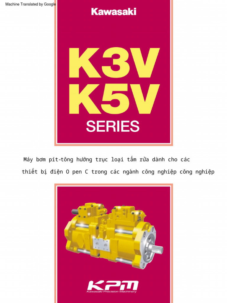 Kawasaki K3V K5V Pumps Catalogue | PDF