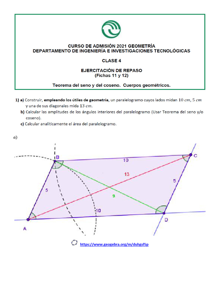 TP Repaso Clase 4 Geometria Resuelto | PDF