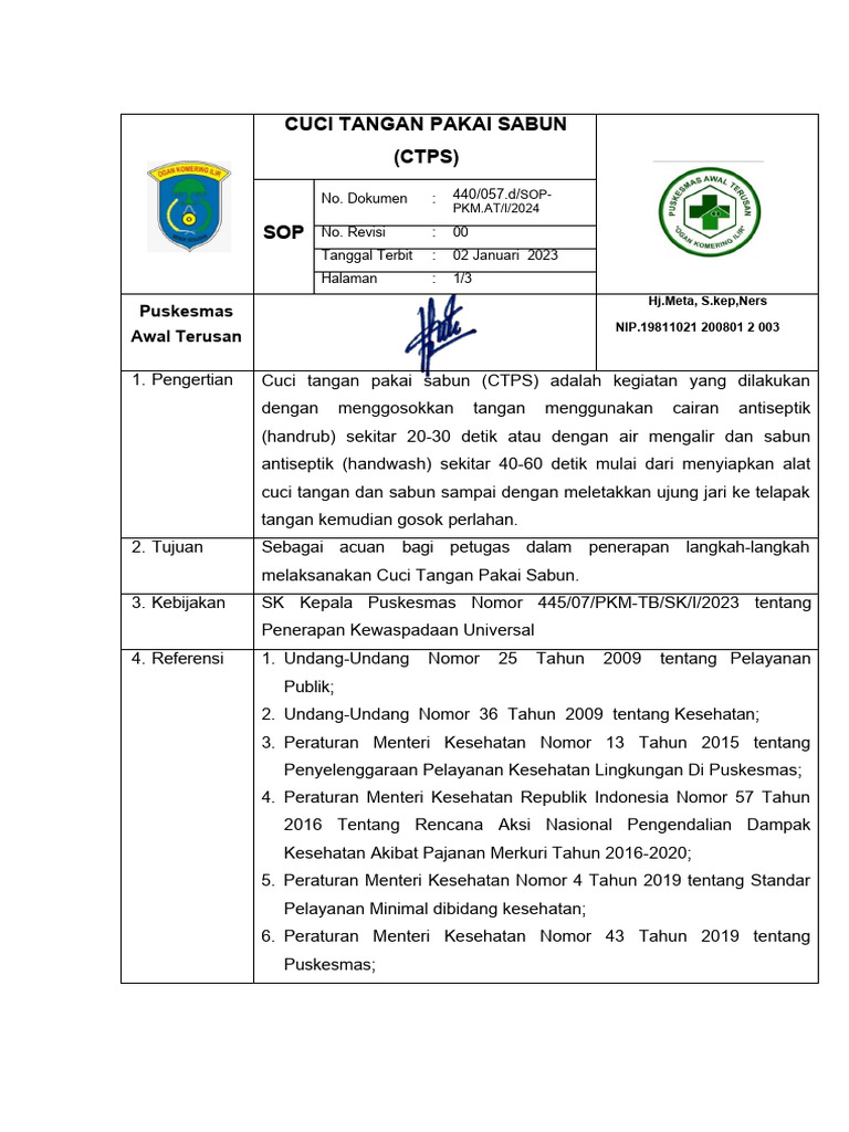 5.3.5. Ep. A SOP CTPS | PDF