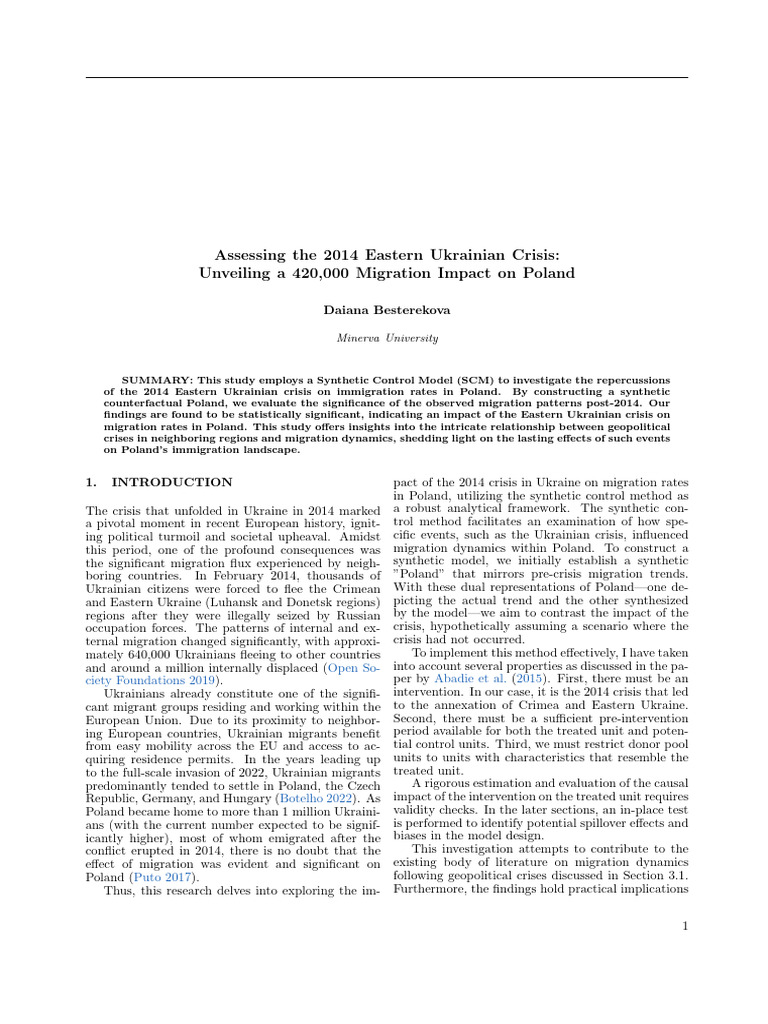 Daiana S Capstone Project 12 - 1-15 | PDF | Human Migration | Ukraine