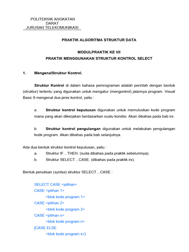 Modul Algoritma Ke 7 | PDF | Metode & Bahan Ajar