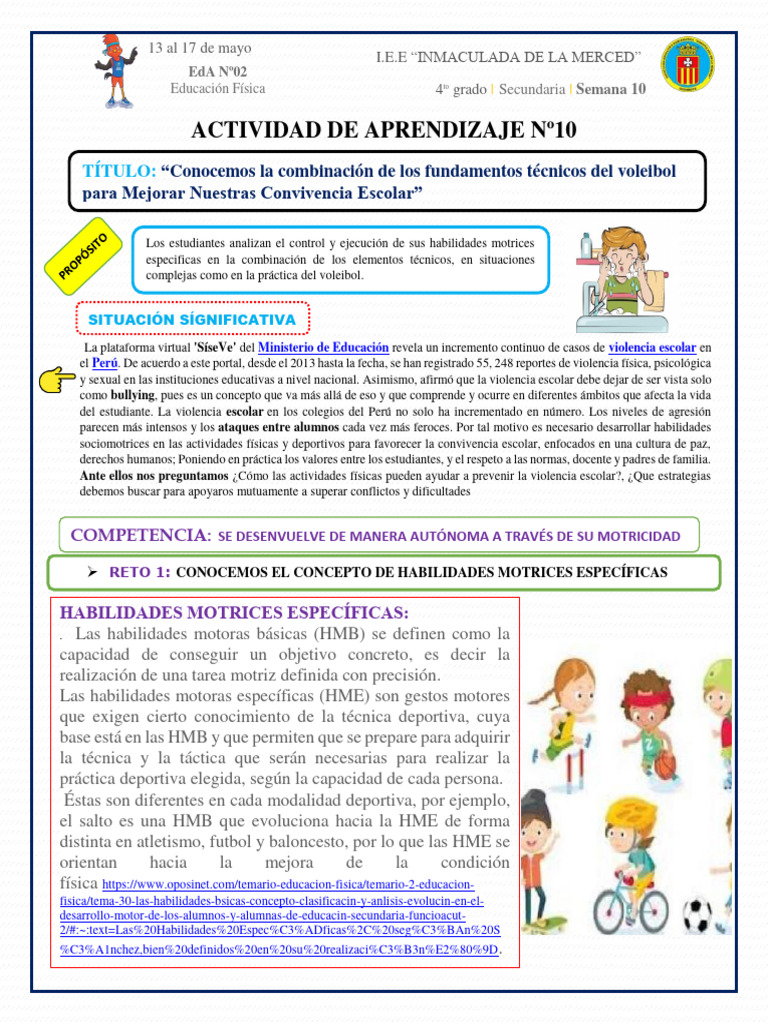 Ficha Informativa Actv 10 - 4ºgrado | PDF | Violencia