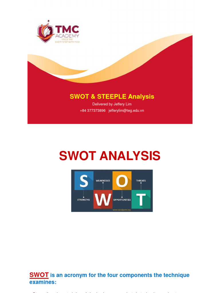 Swot & Steeple Analysis | Download Free PDF | Swot Analysis | Business ...