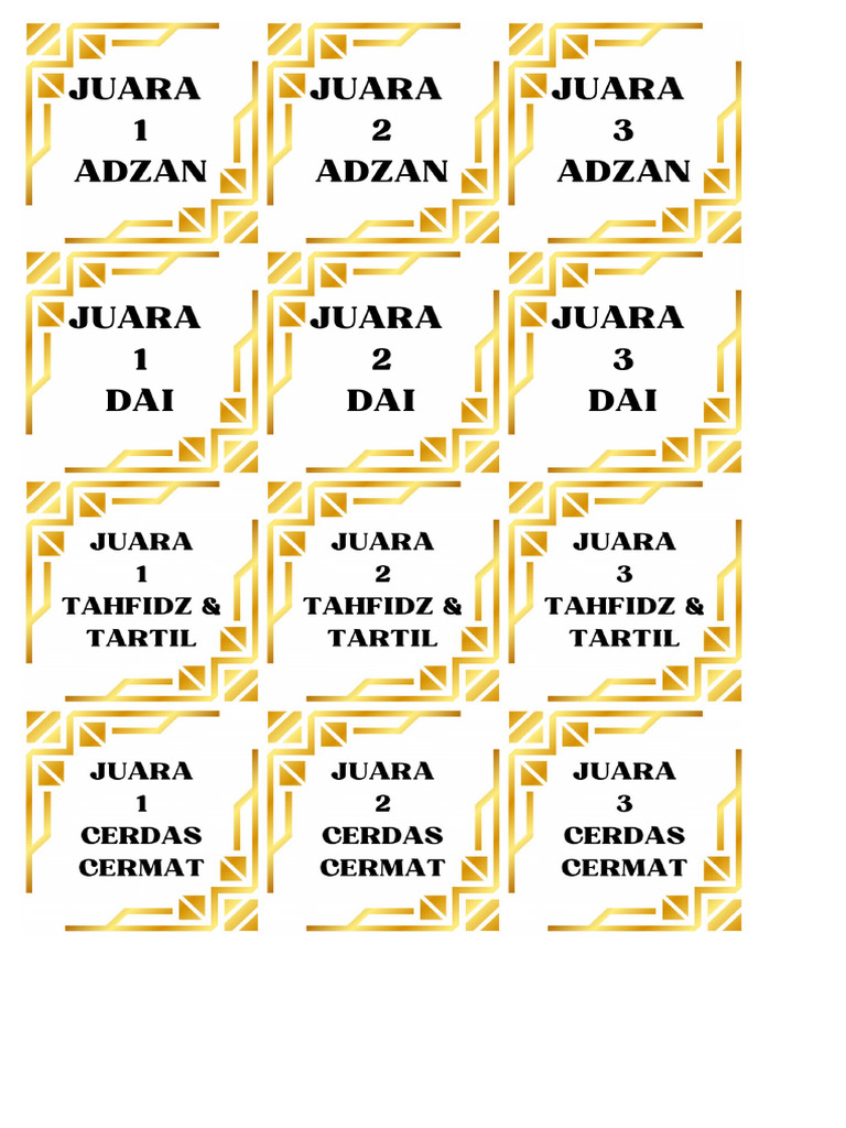 STIKER JUARA DAN PPG | PDF