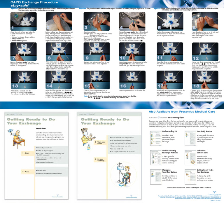Stay-Safe CAPD Procedure Card-100290-01 | PDF | Medical Specialties ...
