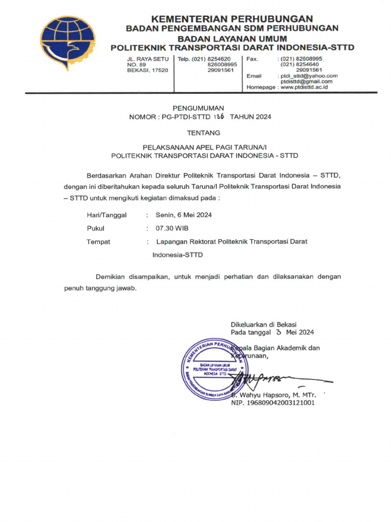 Pg-Ptdi-Sttd 136 Tahun 2024 | PDF