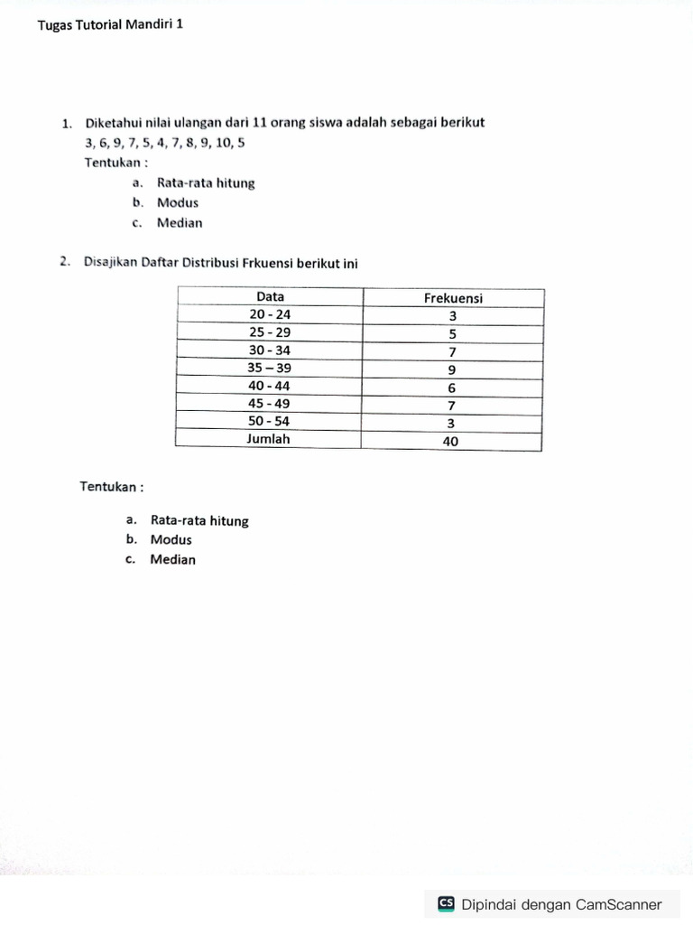 Tugas Tutorial Statistik | PDF