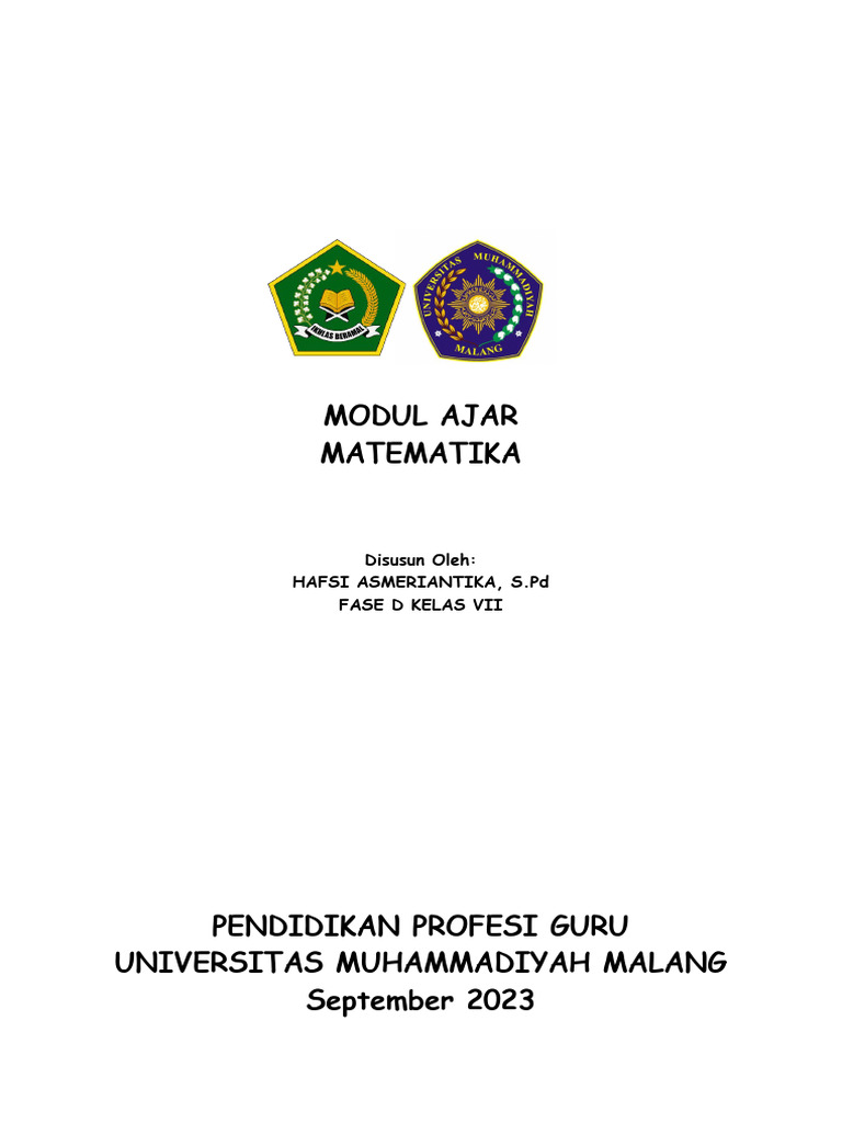 Modul Ajar Penerapan Bentuk Aljabar | PDF | Karier & Perkembangan