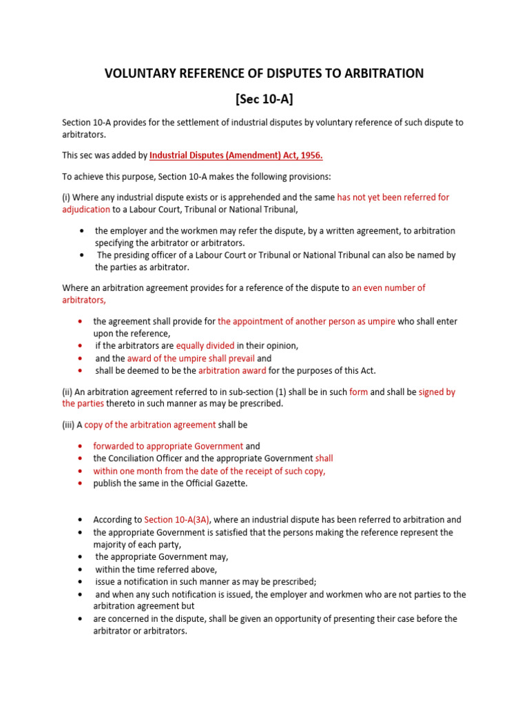 Voluntary Arbitration in Industrial Disputes | PDF | Arbitration | Tribunal