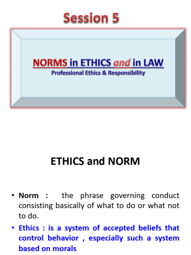 Understanding Ethics and Norms in Law | PDF | Common Law | Justice