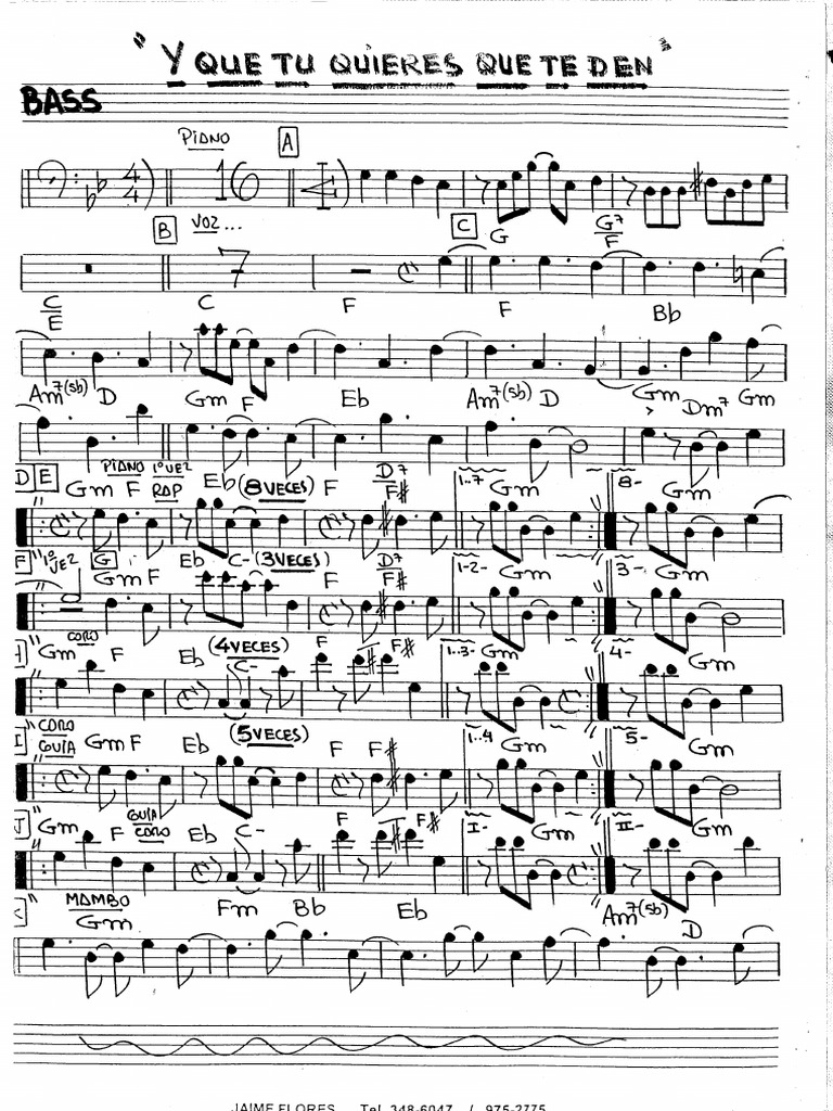 Y Que Tu Quieres Que Te Den - Salsa | PDF