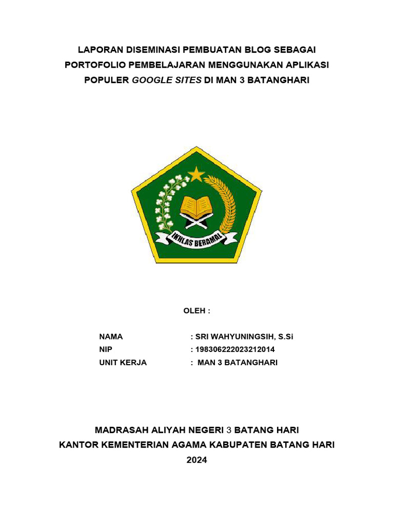 Laporan Diseminasi - Sri Wahyuningsih | PDF